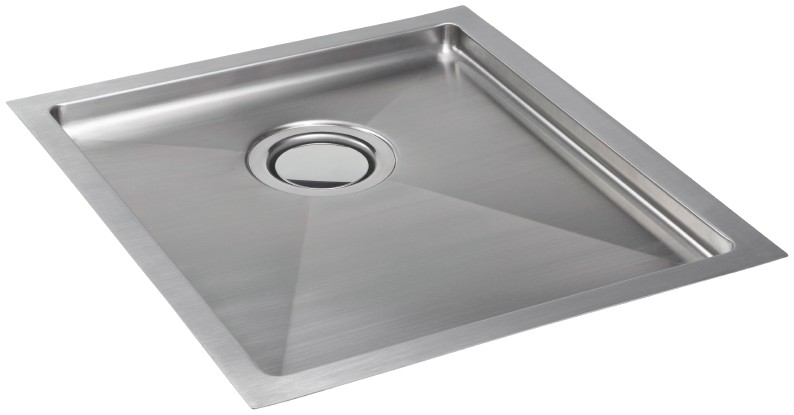 Deca 100 single bowl sink has a matching drainer tray for flushmount ...